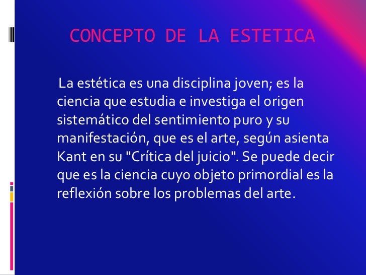 Que Es Estetica