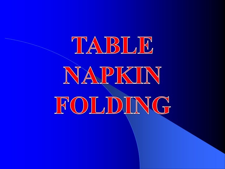 Table Napkin Folding table-napkin-folding
