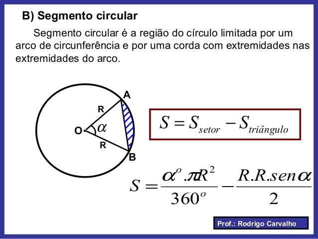 áReas de regiões elementares