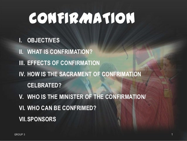 Confirmation ppt report