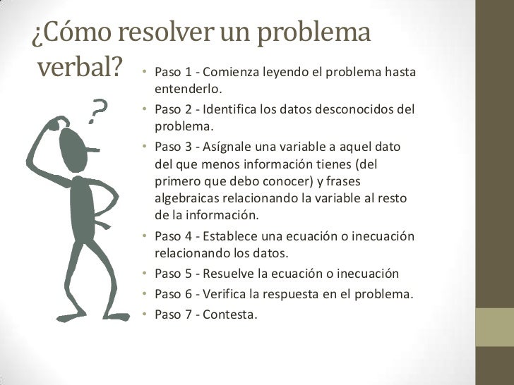 Resolución de problemas verbales