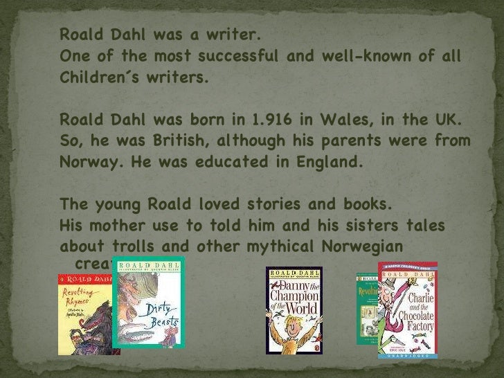 Roald Dahl biography Presentation
