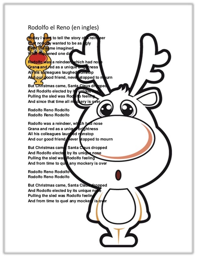 Rodolfo el reno en ingles