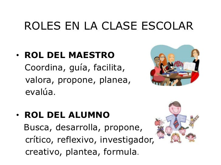 Roles en la clase escolar
