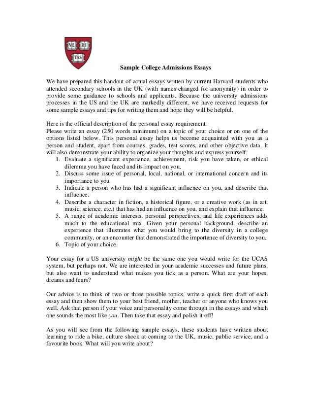 Real Harvard Essays Real Harvard Essays