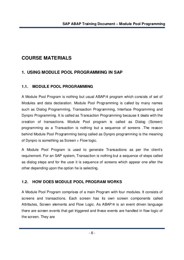 Download Free How To Create A Module Pool Program In Sap Software Nwmanager