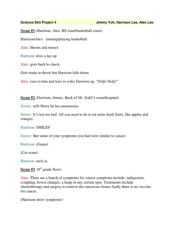 Science Skit Script 2 Science Skit Script 2