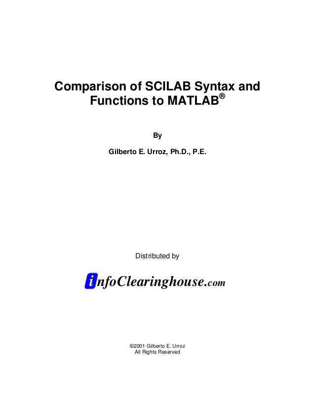 Scilab matlab compatibility - lopezwhich Scilab matlab compatibility - lopezwhich