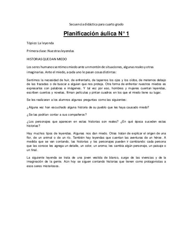 Secuencia didáctica para cuarto grado - lengua Secuencia didáctica para cuarto grado - lengua
