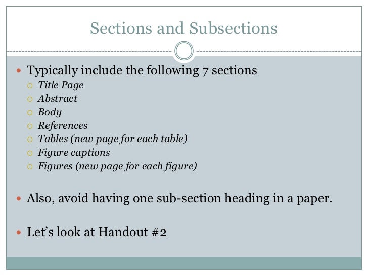 Apa Style, Writing And You