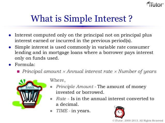 Simple Interest Simple Interest