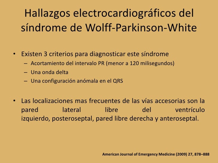 Sindrome de Wolff - Parkinson - White