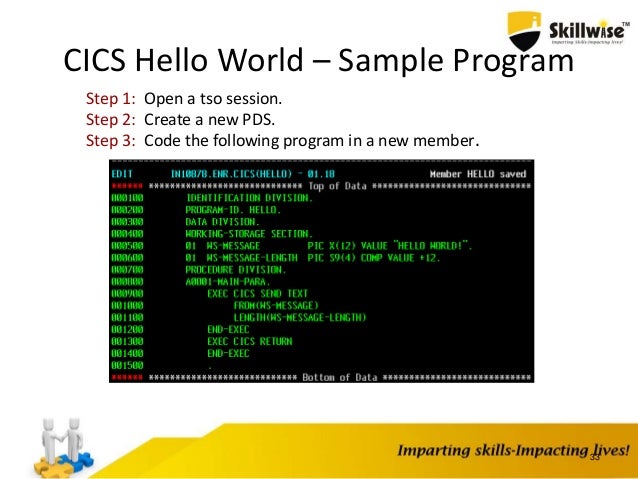 Skillwise cics part 1