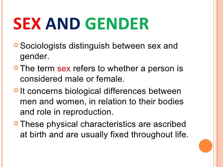 Sociology - Sex & Gender: GLOSSARY OF PSYCHOLOGICAL TERMS