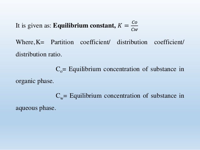 Solubility and partition coefficient