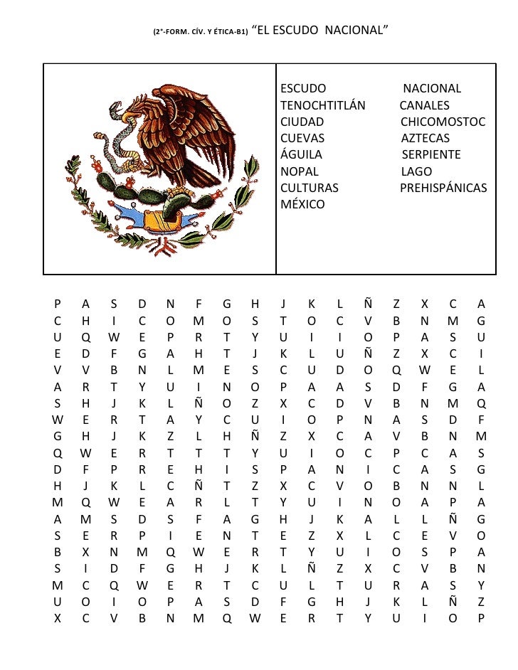 independencia de México Sopa de letras