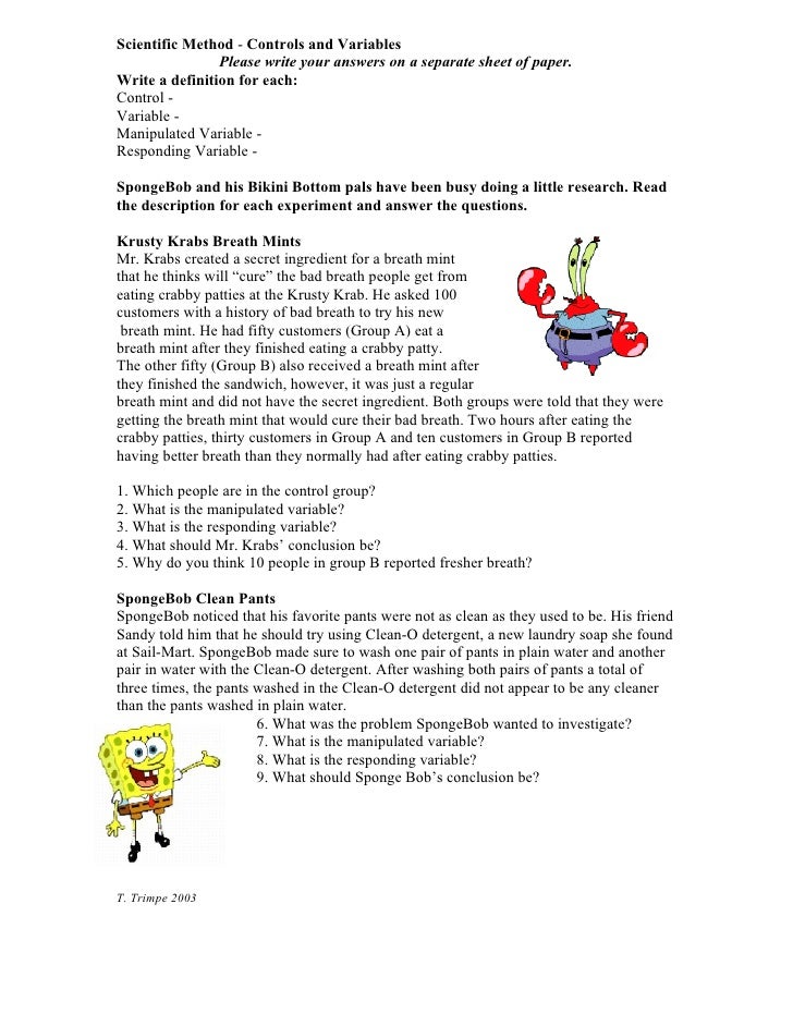 Spongebob Controls Variables Spongebob Controls Variables