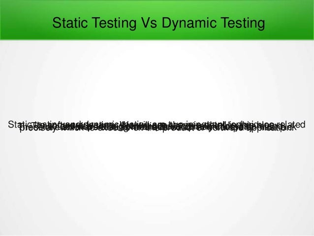 Static testing-vs-dynamic-testing Static testing-vs-dynamic-testing