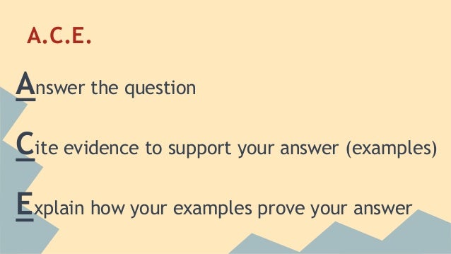 Strong Answer Format (ACE)