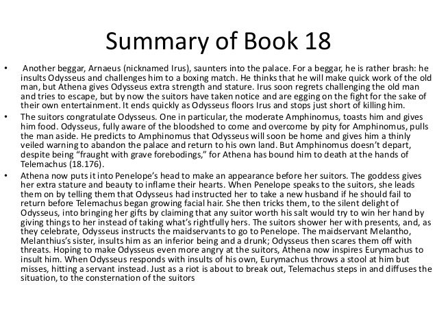 Summaries of the odyssey