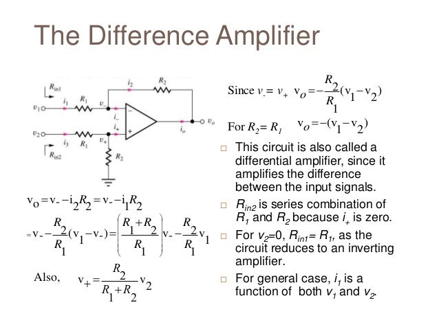 Summing And Difference Amplifier