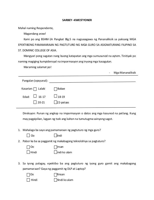 Survey In Filipino Ii survey-in-filipino-ii