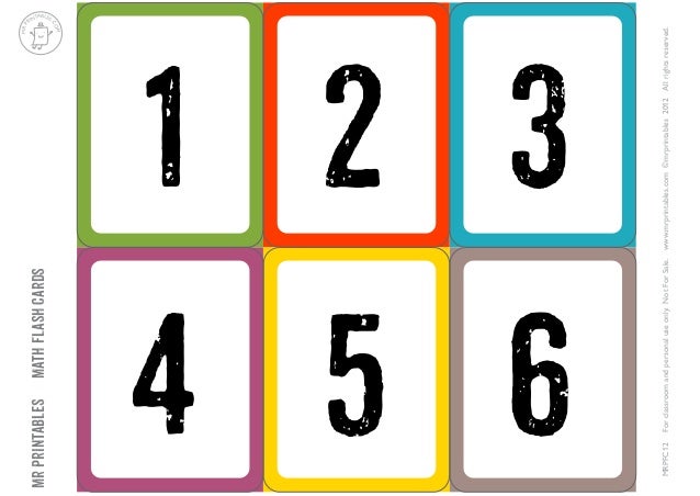 Tarjetas de numeros - Imagui