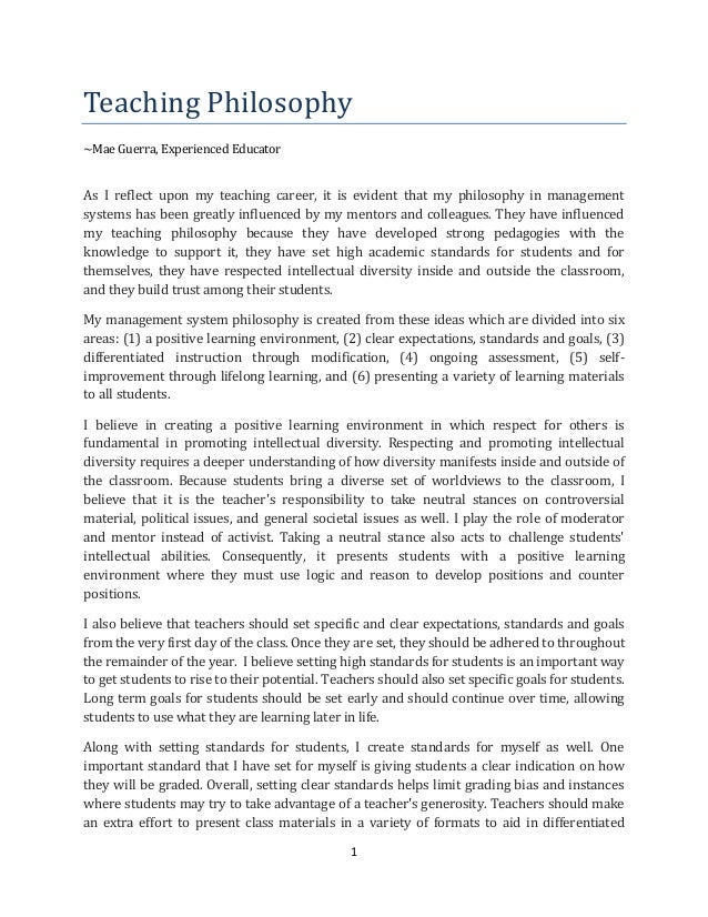 Teaching Philosophy Teaching Philosophy