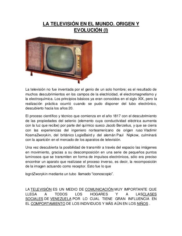 Historia De La Television Resumen Evolucion Y Tipos De Tv