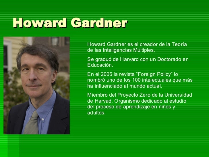 Teoria De Las Inteligencias Multiples De Howard Gardner