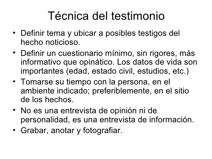 Testimonio