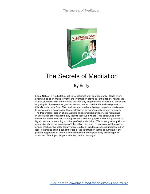 The Secrets Of Meditation