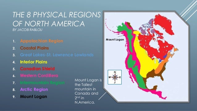 The 8 physical regions of north america