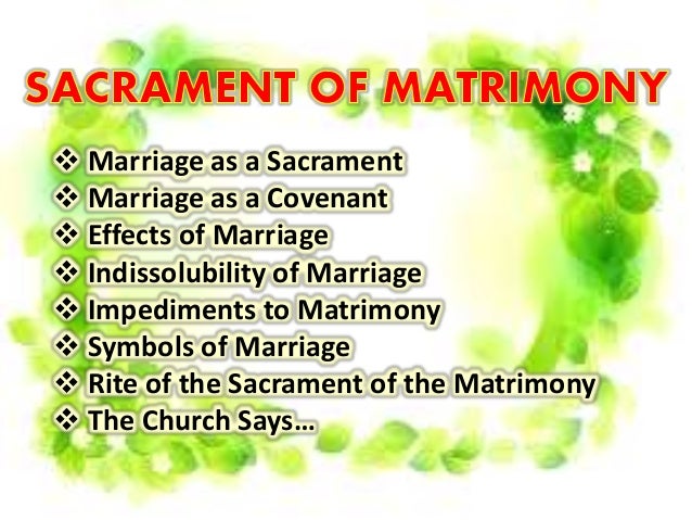 Sacrament Of Marriage Symbols