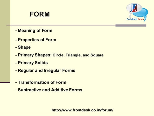 Theory of design form