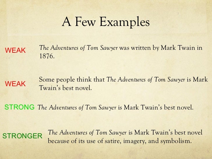 Thesis Statements Thesis Statements