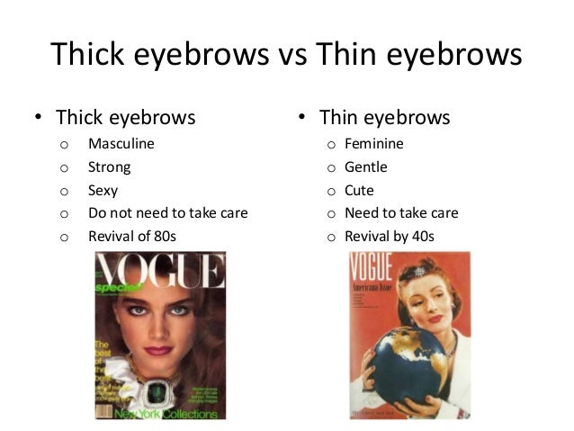 Thin Eyebrows Vs Thick Eyebrows