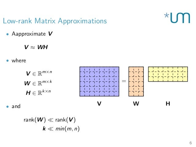 Low Rank Matrix Approximations In Python By Christian Thurau Pydata 2…