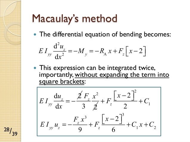 Structural Mechanics: Deflections of Beams in Bending