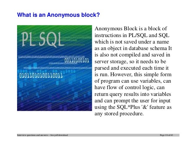 Top 20 Pl Sql Interview Question Mindsforest
