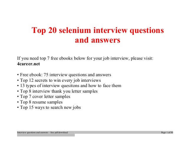 Top Selenium Interview Questions And Answers Job Interview Tips top-selenium-interview-questions-and-answers-job-interview-tips