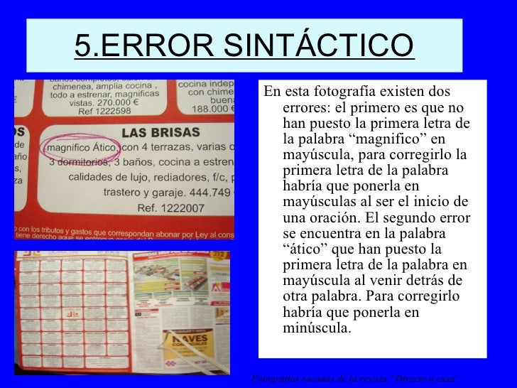 Trabajo sobre errores gramaticales Trabajo sobre errores gramaticales