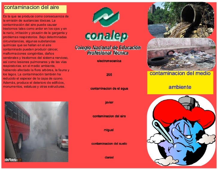 Triptico contaminacion del aire - Imagui Triptico contaminacion del aire - Imagui