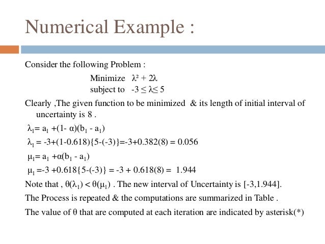 Golden Section Method