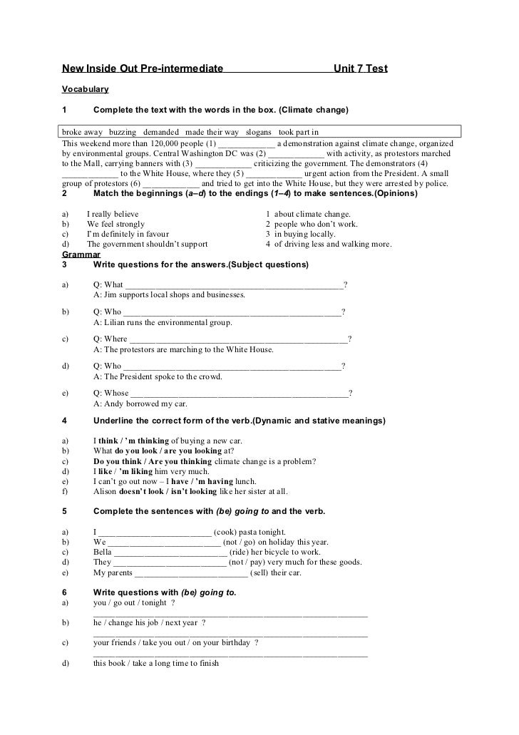 Unit 7 Test 2 Page Unit 7 Test 2 Page