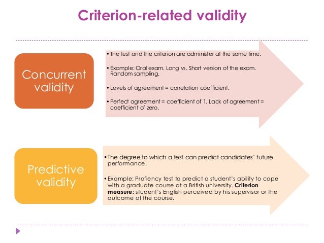 Criterion Validity Validity And Reliability