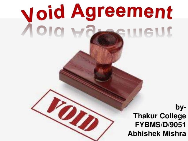 Void Agreement Contract Ppt