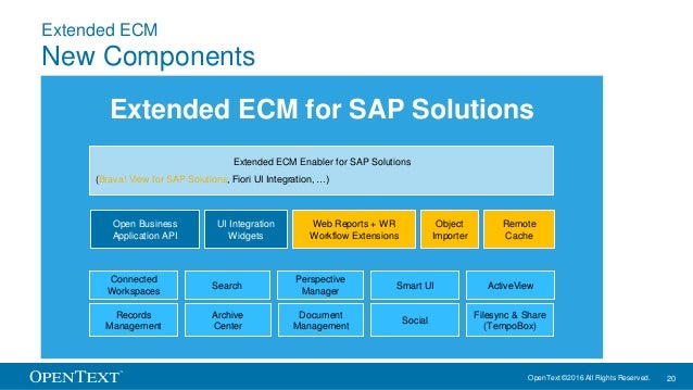 Whats New In Sap Extended Ecm 16 And Sap Archiving And AnswerModules