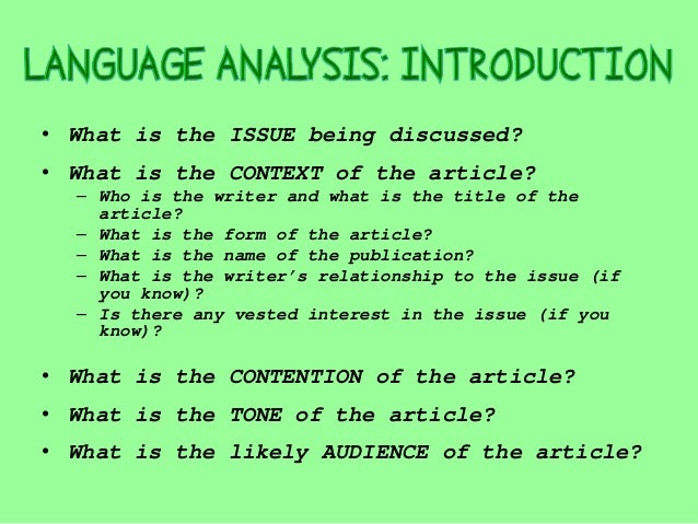 Writing A Language Analysis Essay Revision Writing A Language Analysis Essay Revision