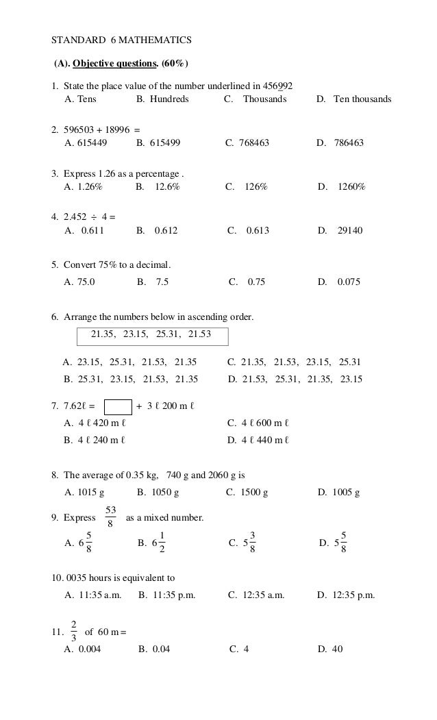 Year 6 Mathematics Year 6 Mathematics